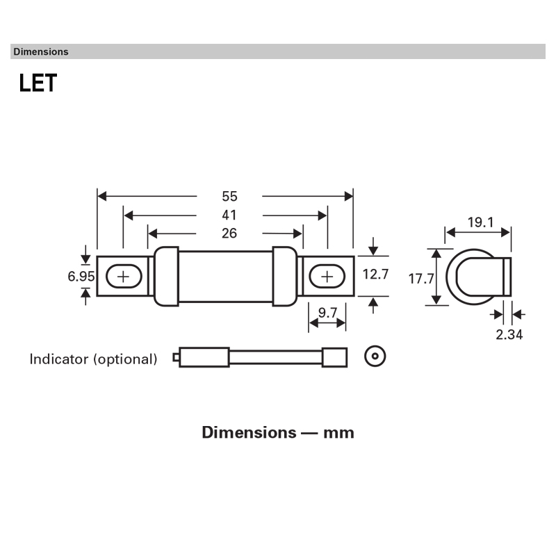 80LET - Eaton Bussmann - BS88 Semiconductor Protection Fuses