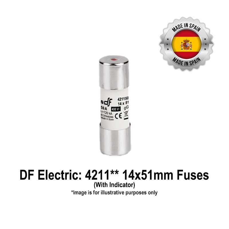 421125 25A - DF Electric - Industrial Cylindrical Fuses