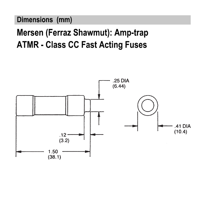 ATMR3 - Mersen - Class CC Fast Acting Fuses