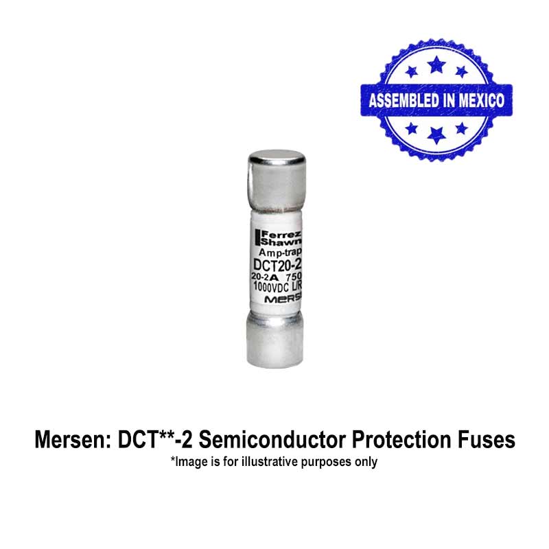 DCT12-2 12A - Mersen - PV-Cylindrical Semiconductor Protection Fuses
